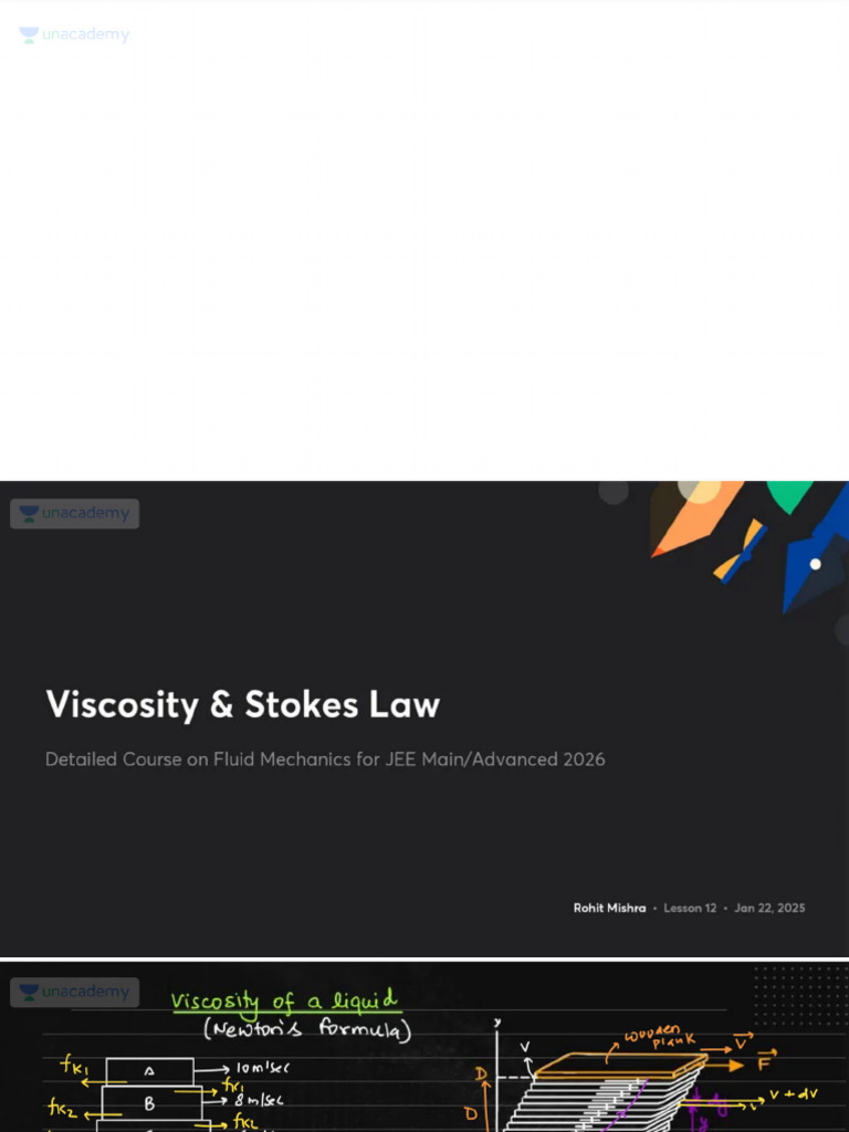 Viscosity Stokes Law With Anno | PDF