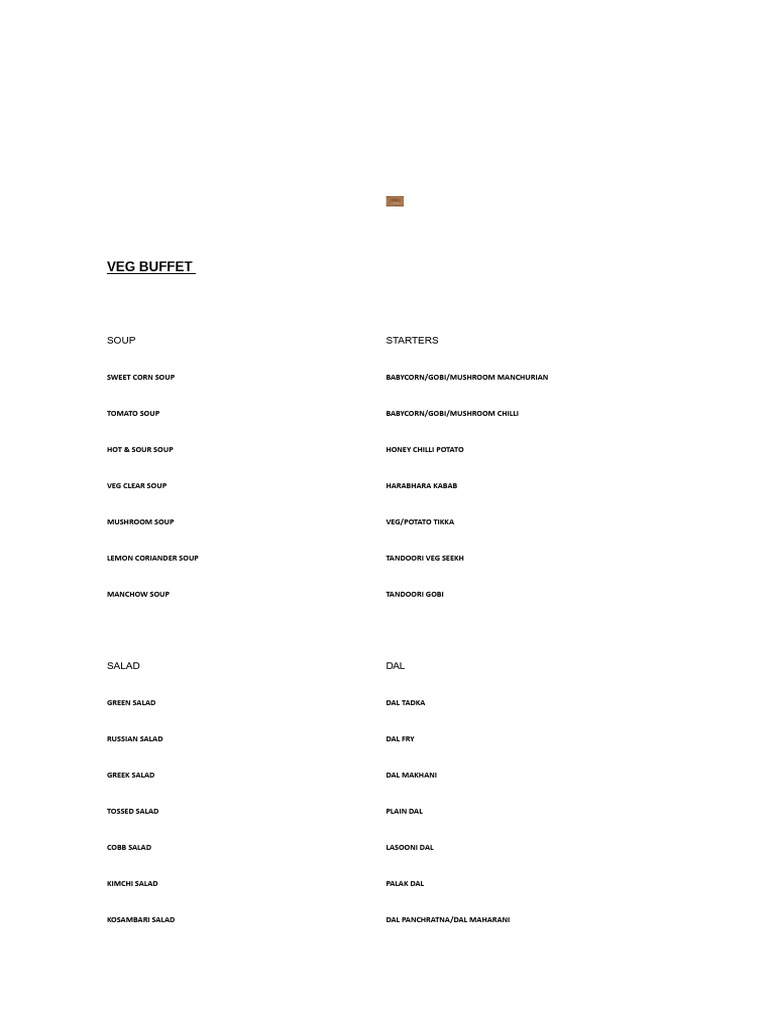 VEG BUFFET - Docx - 20250516 - 175158 - 0000 | PDF