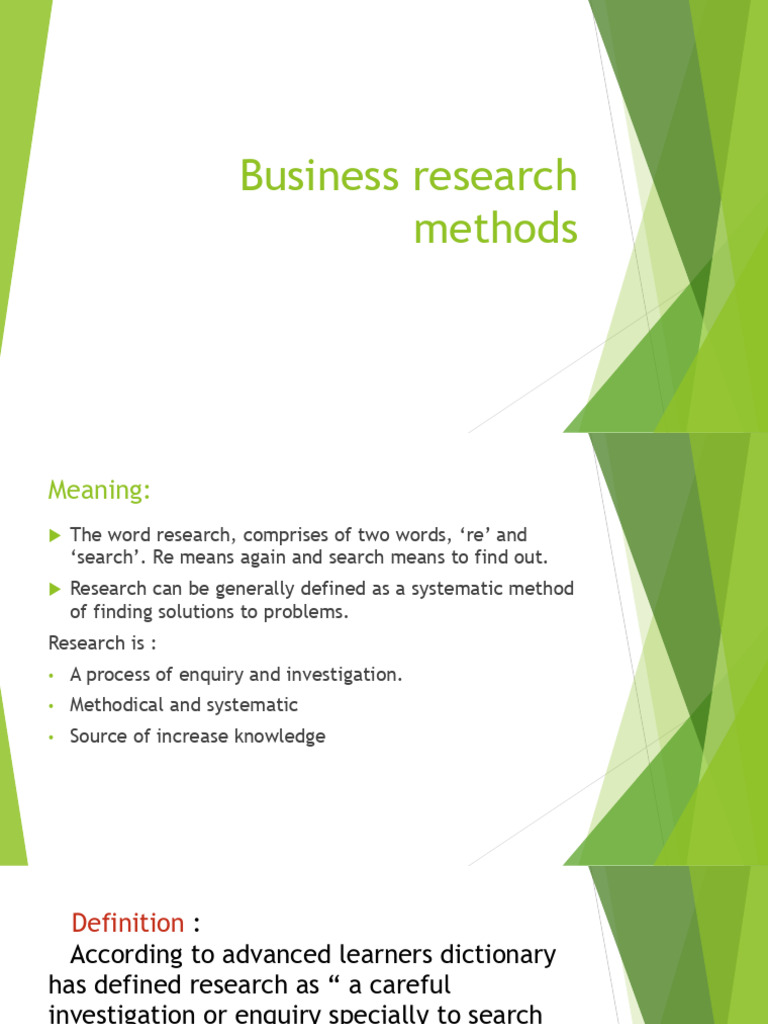Chapter 1 - Business Research | PDF | Hypothesis | Theory