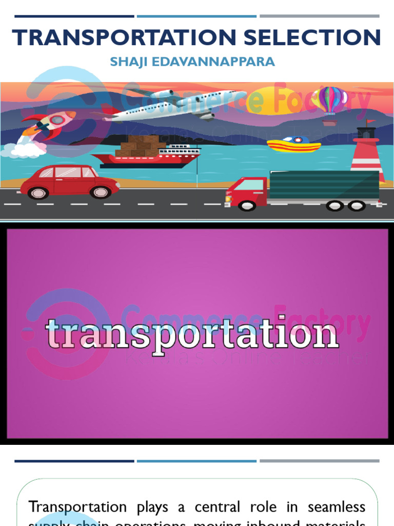 3.transportation Selection | PDF | Supply Chain Management | Transport