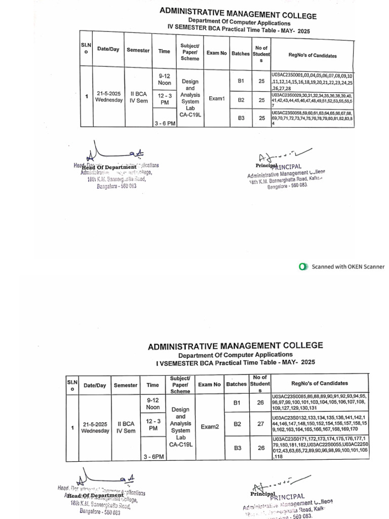 BCA IV Sem University Practicals 24-25 | PDF