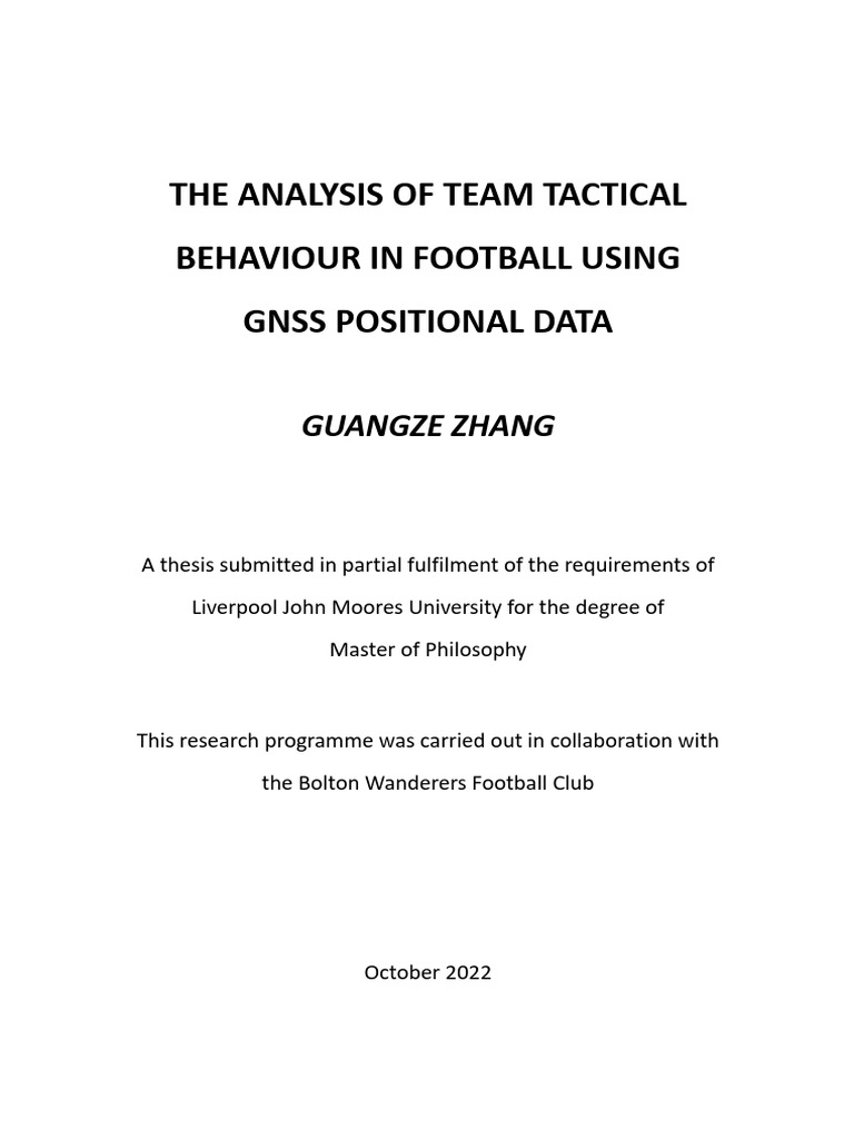 The Analysis of Team Tactical | PDF