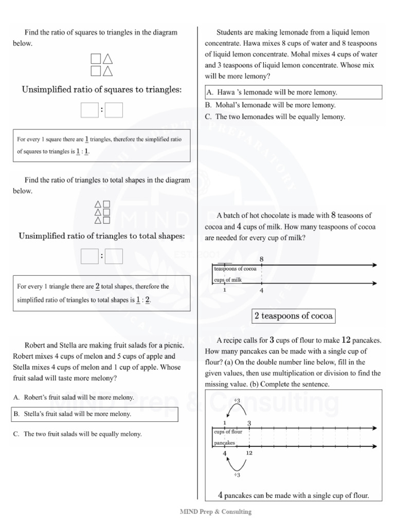 Test - Ch2. Ratios - KEY | PDF