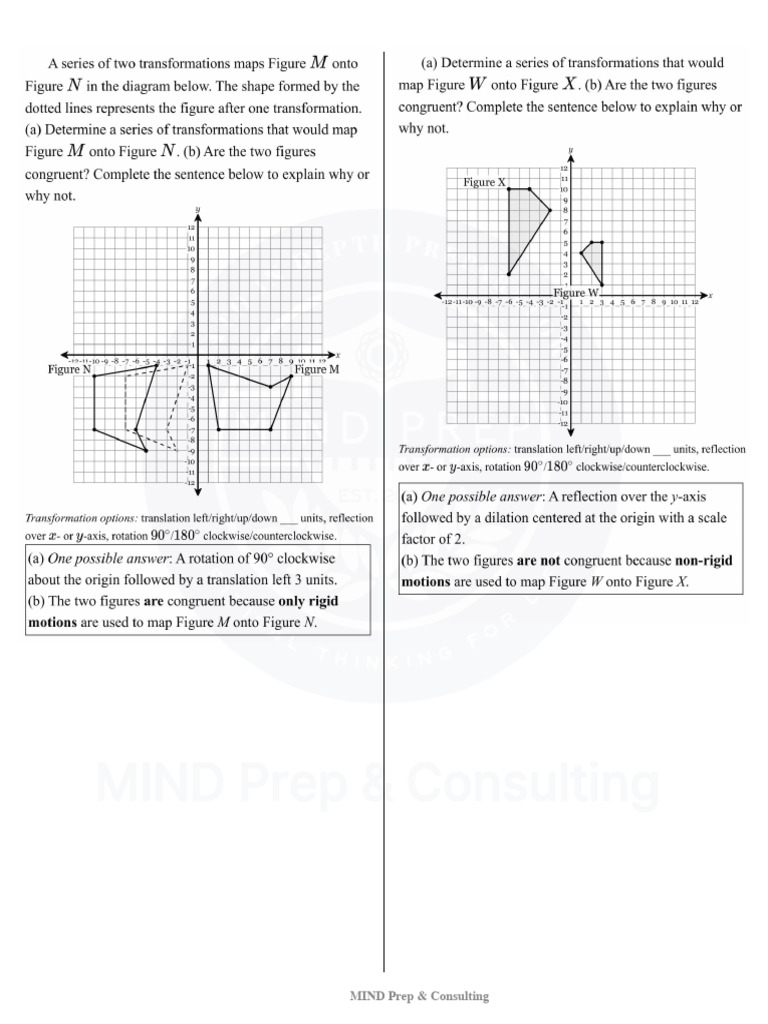 Test - Ch8. Congruence and Similarity - KEY | PDF