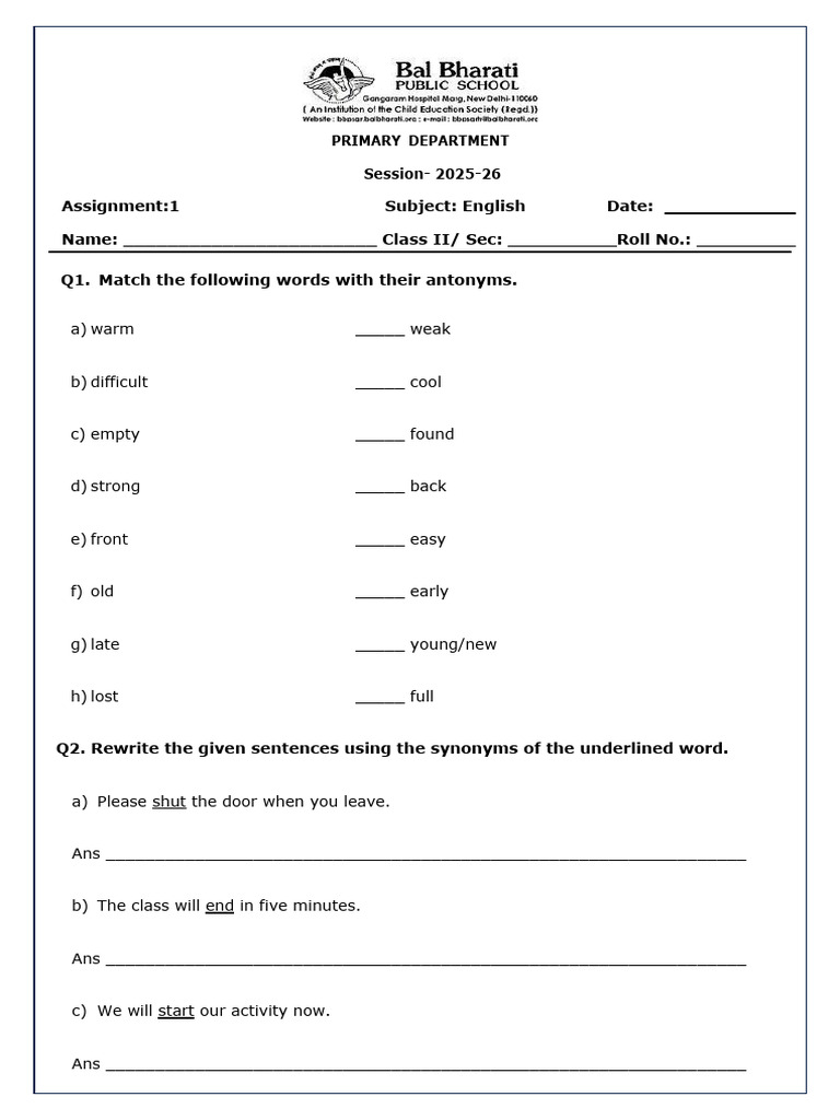 C2 Term1 English Assignment 1 | PDF
