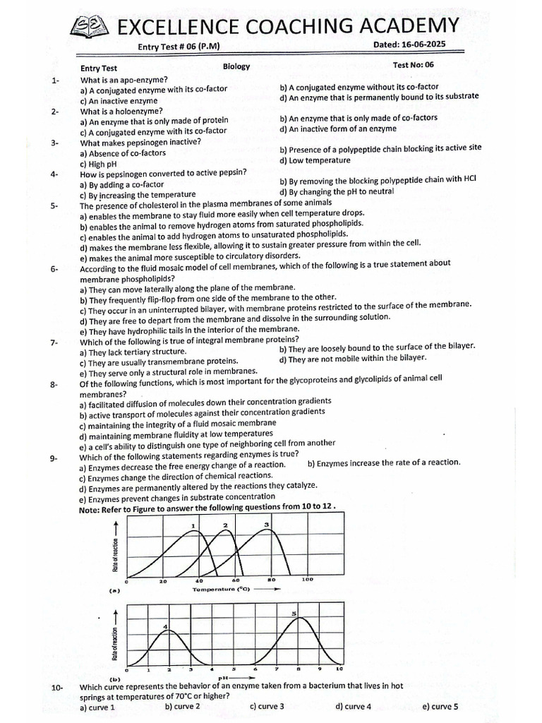 Entry Test #06 SOE-2025 | PDF