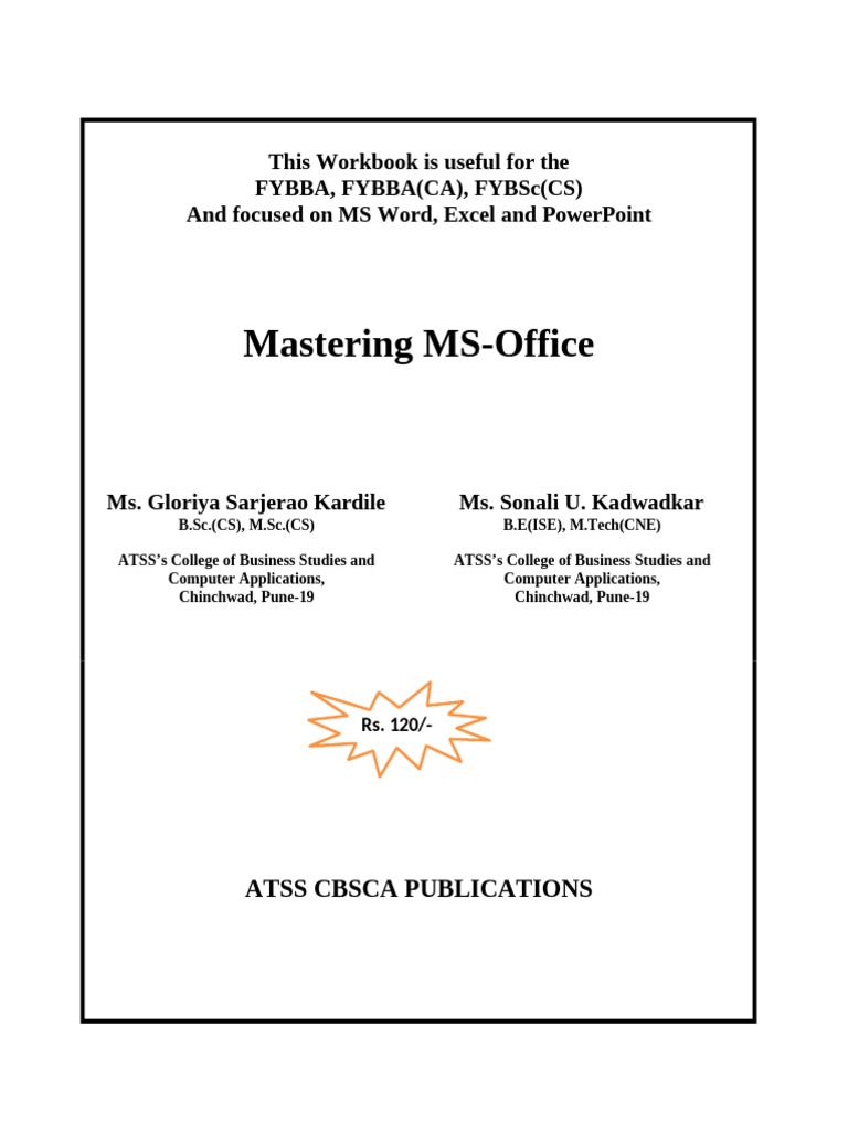 Final Book Introduction To Mastering Ms Office | PDF | Microsoft Excel ...