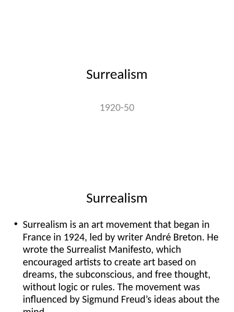 Overview of Surrealism Art Movement | PDF | Surrealism | Salvador Dalí