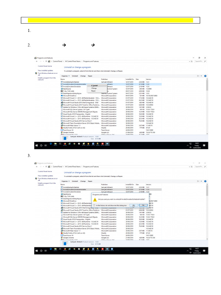 Uninstallation Manual of Stability Control System Server Version 1.3 ...