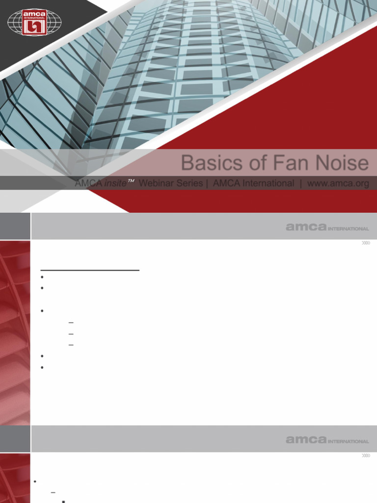 AMCA Fan Noise Explaination | PDF | Sound | Decibel
