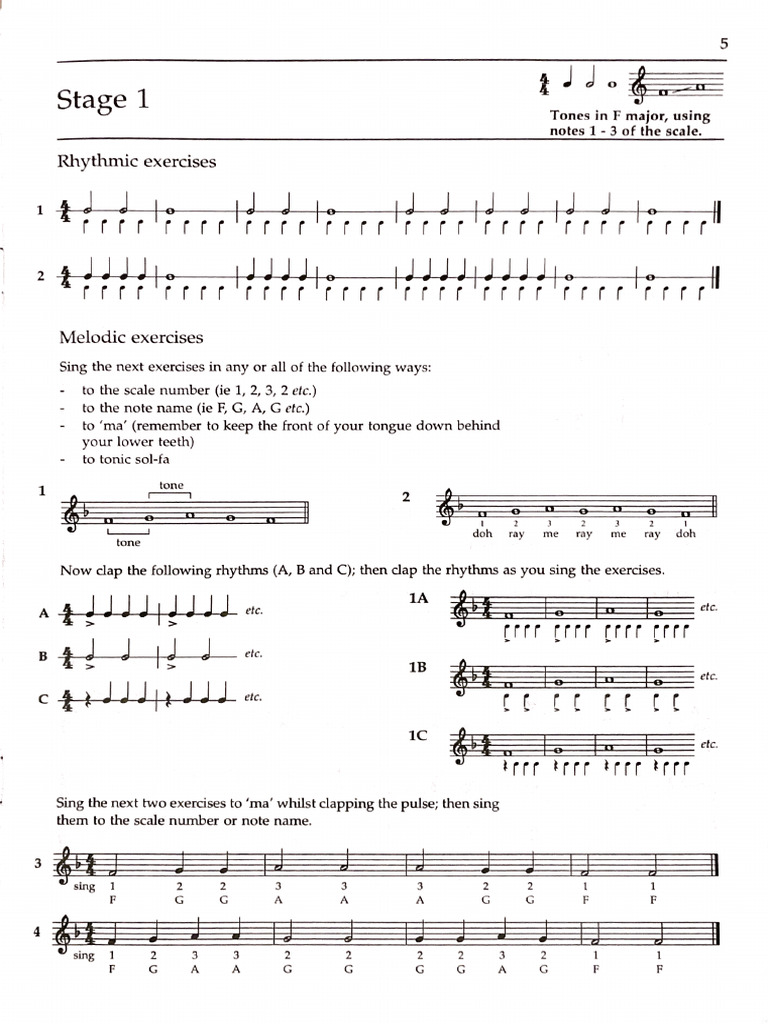 Sight Reading Exercises | PDF