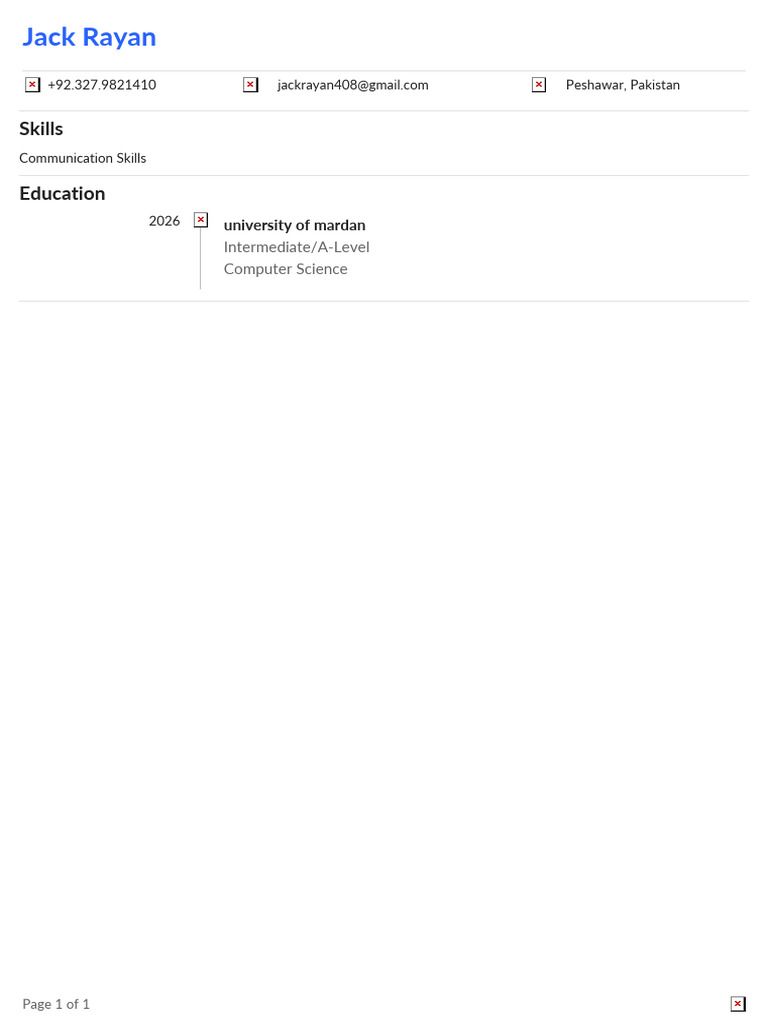Jack CV | PDF