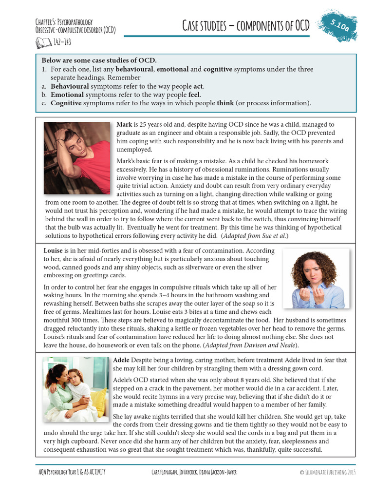 OCD Case Studies and Symptoms Analysis | PDF | Obsessive–Compulsive ...