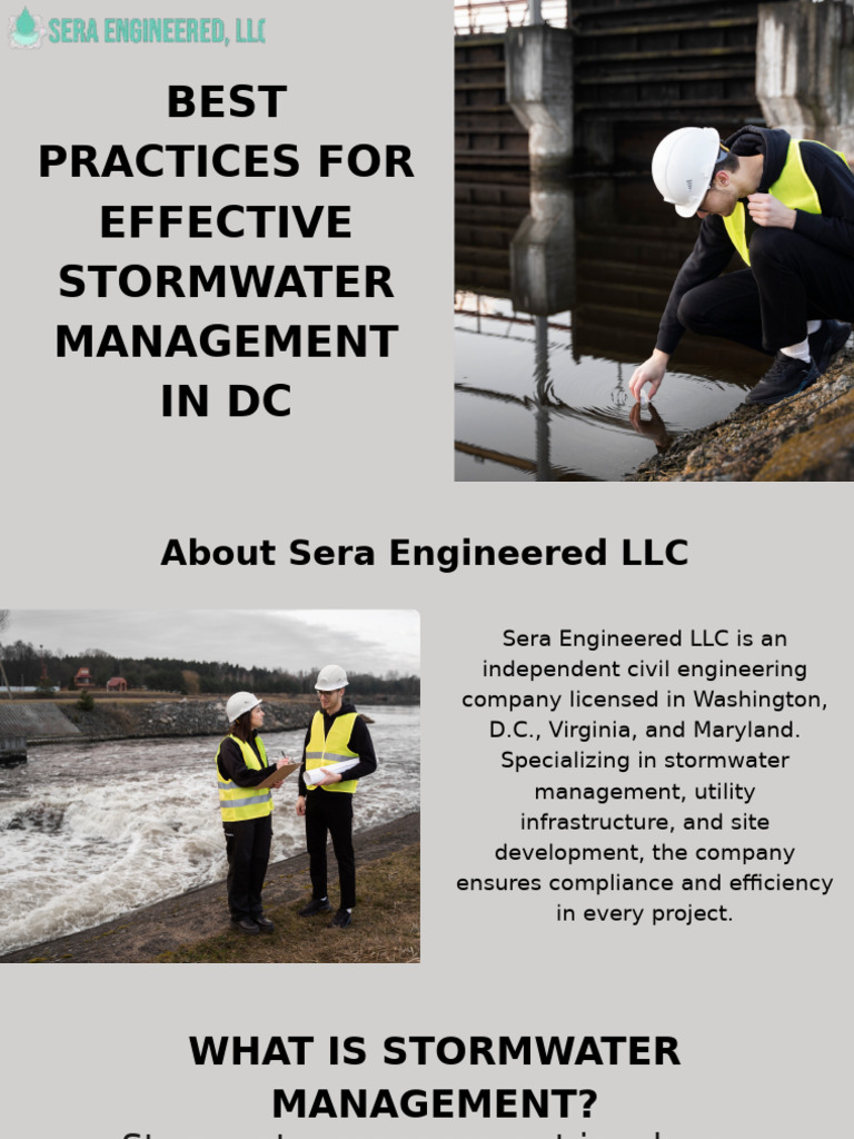Best Practices For Effective Stormwater Management in DC | PDF