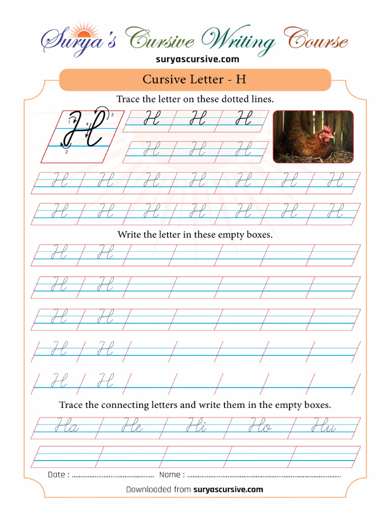 Cursive Capital Letter H | PDF