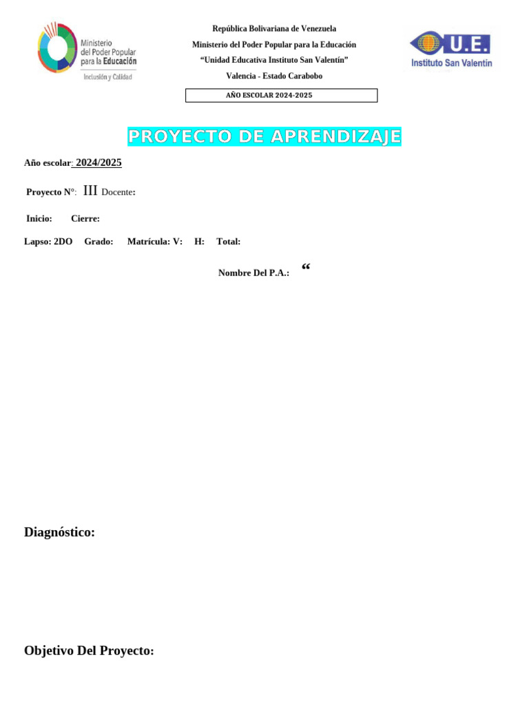 Proyecto 2do Lapso 2025 | PDF