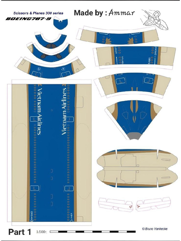 Boeing 787-8 Scissors & Planes (Repaint by Ammar) | PDF