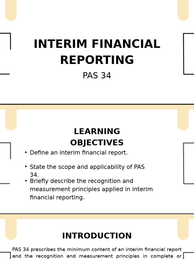 PAS 34 Interim Financial Reporting | PDF | Income Statement | Expense