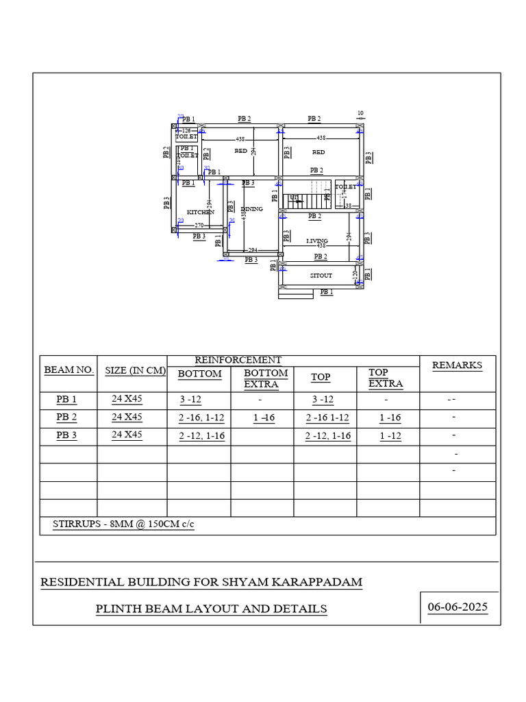 Plinth Beam Details Shyam | PDF