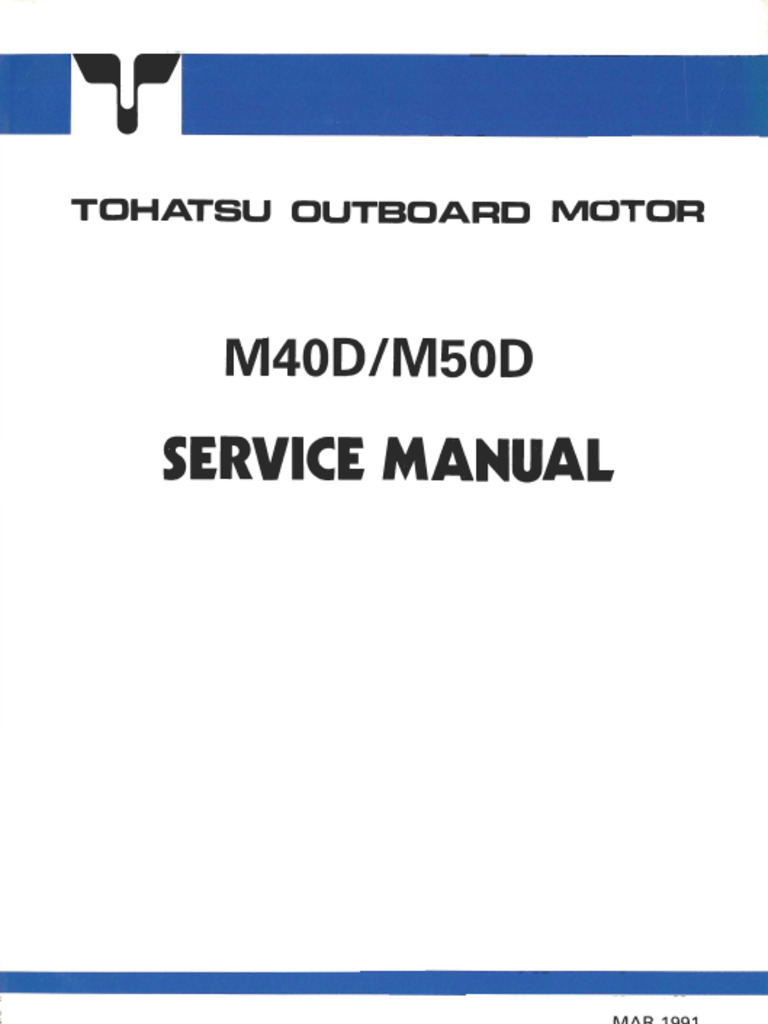 Tohatsu M40D Service Manual | PDF