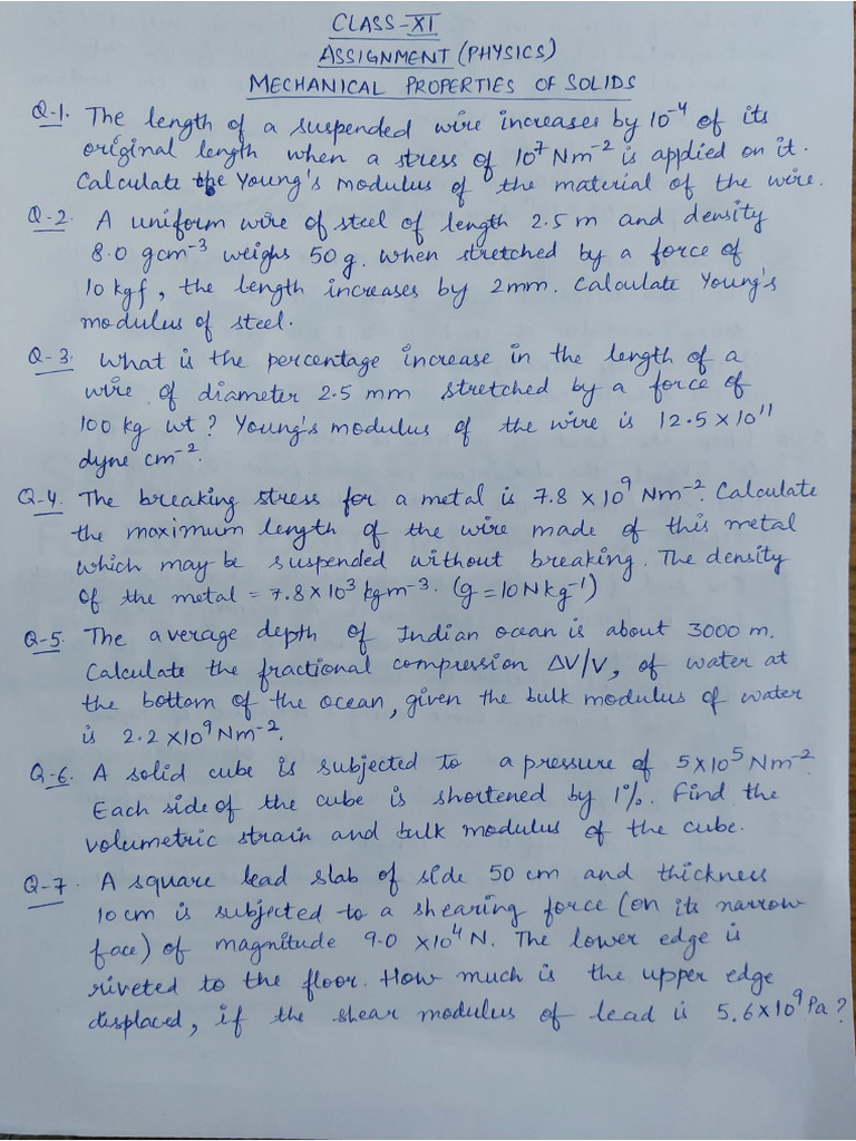 Assignment 11 Solids | PDF