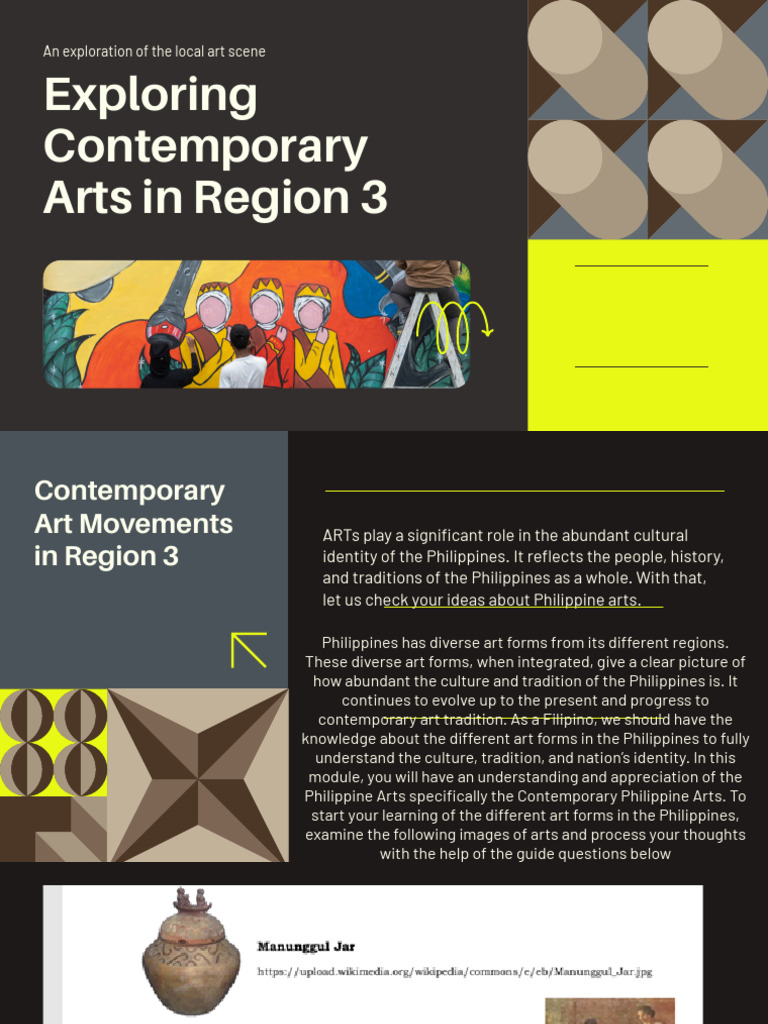 Exploring Contemporary Arts in Region 3: An Exploration of The Local ...