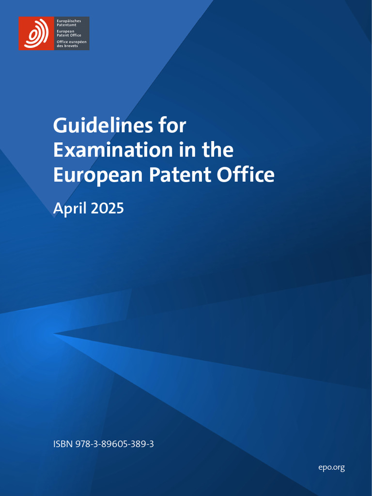 En Epc Guidelines 2025 Hyperlinked | PDF | Patentability | Intellectual ...