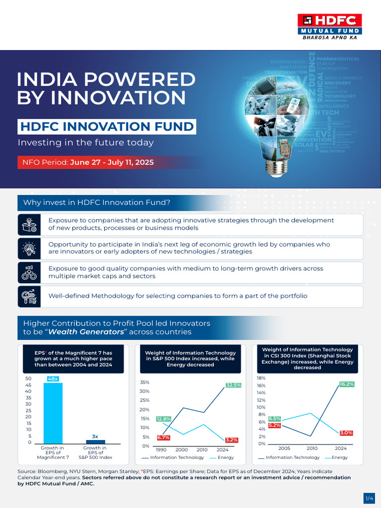 NFO Leaflet - HDFC Innovation Fund - June 2025 | PDF | Innovation ...