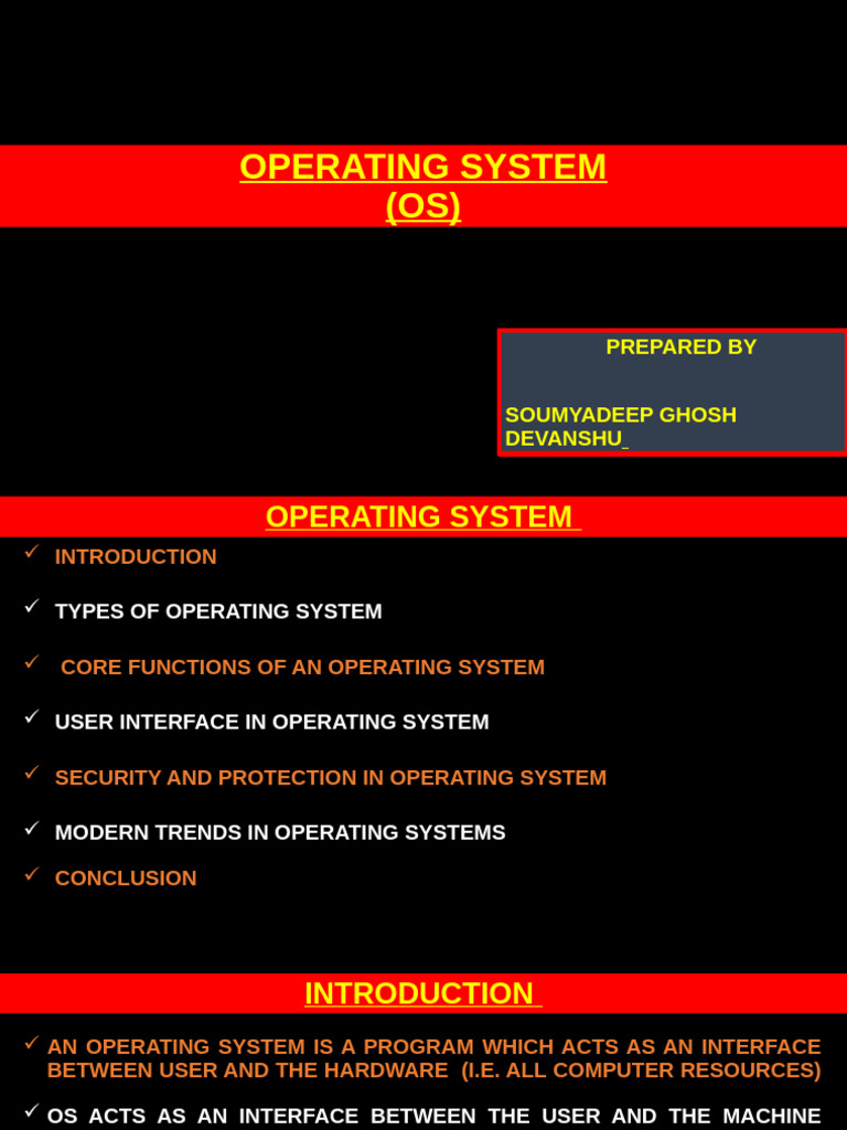 Soumyadeep and Devanshu (FINAL | PDF | Operating System | Graphical User Interfaces