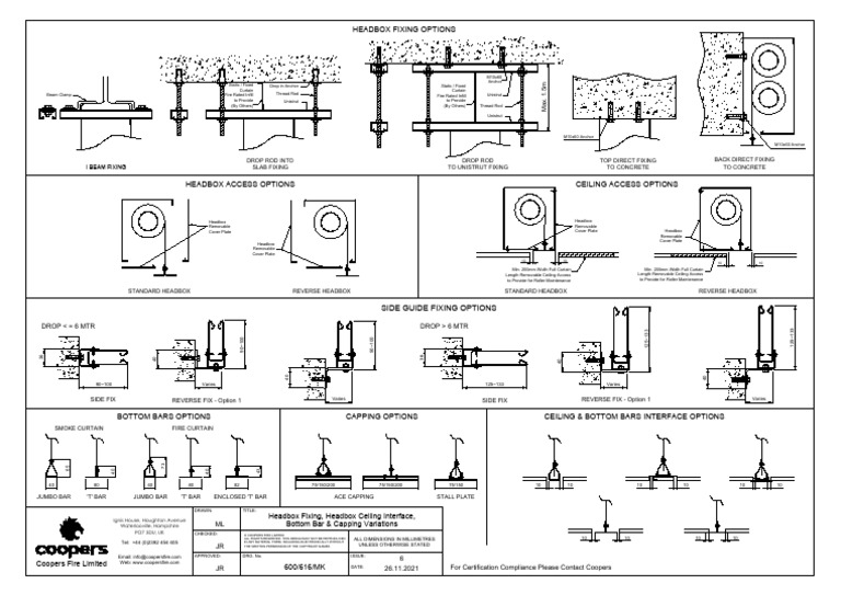 Coopers FireMaster HB Fixing Bottom Bar and Capping Var 600 616 MK v6 | PDF