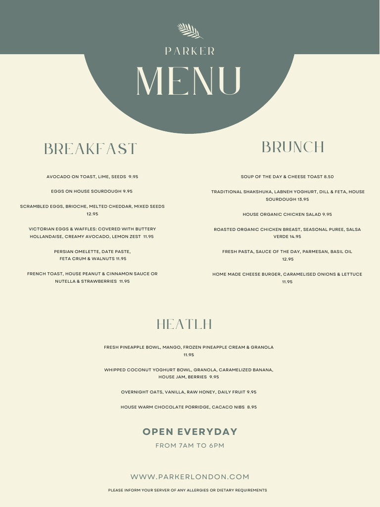 Parker London Victoria 2 | PDF | Dill | Yogurt