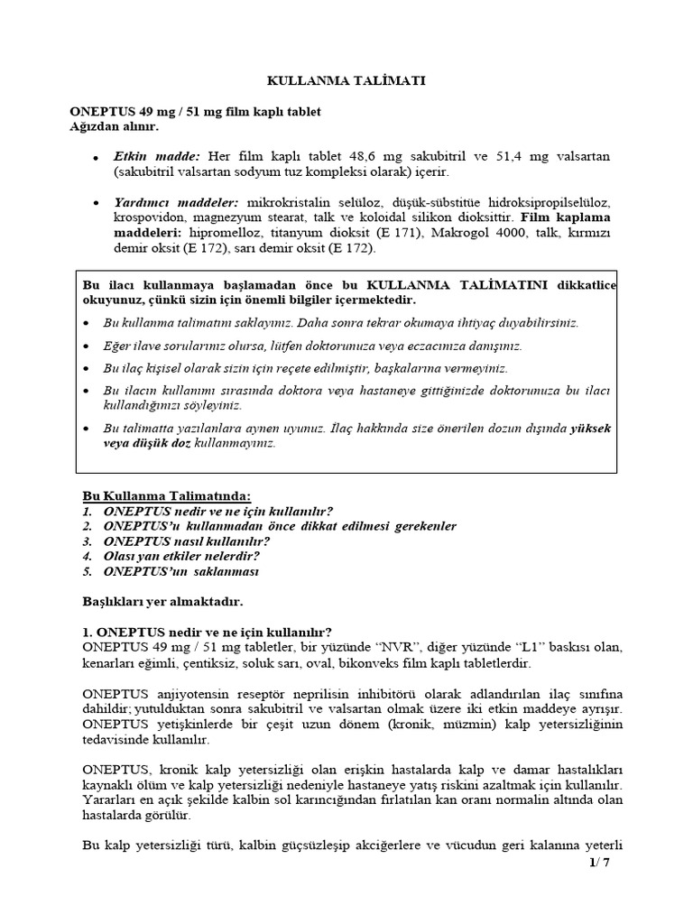 Oneptus49mg 51mgFKT KT | PDF