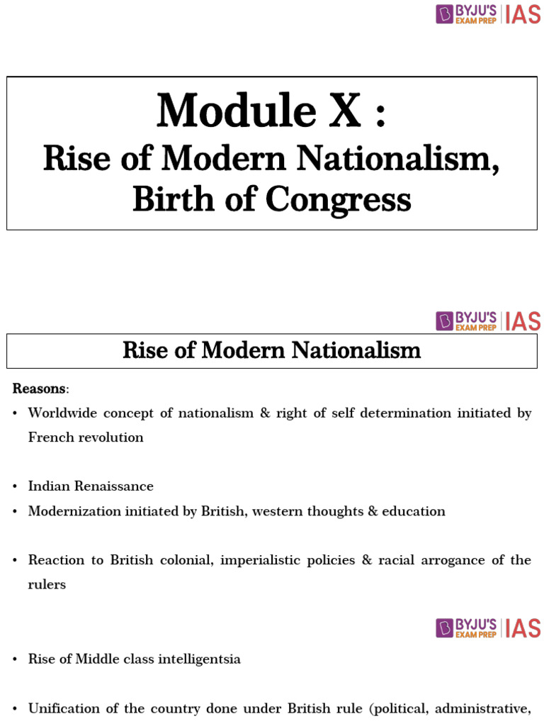 Rise of Modern Nationalism in India | PDF | British Raj | Indian ...