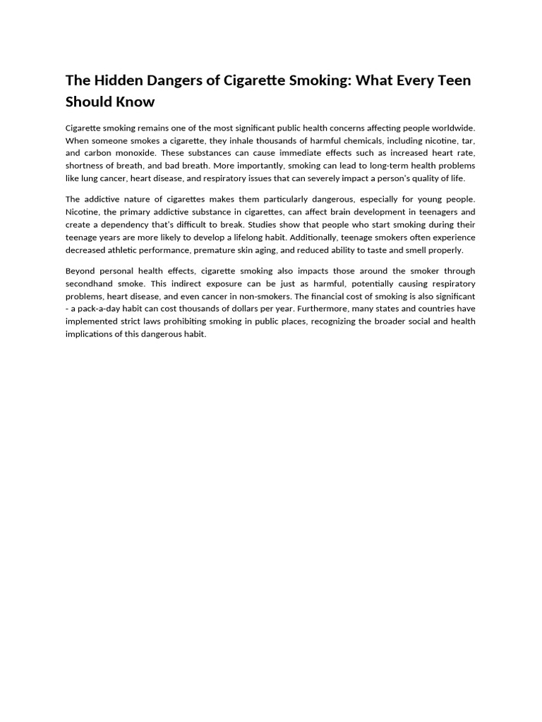 Smoking Essay | PDF