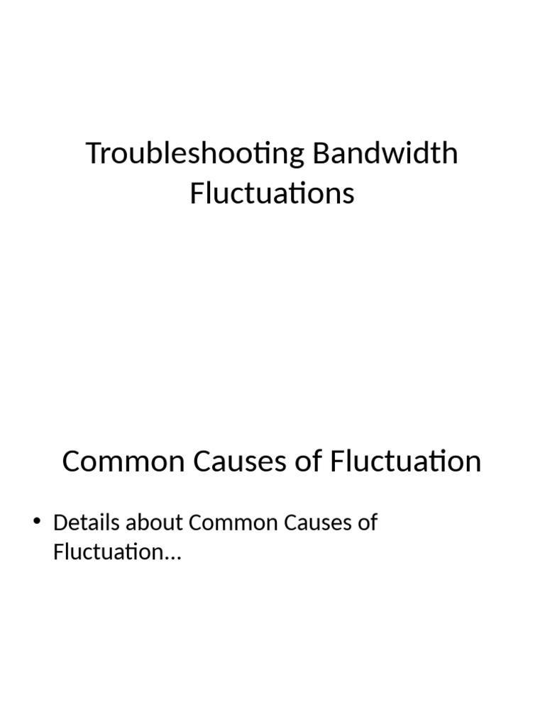 8 Troubleshoot Bandwidth Issues | PDF