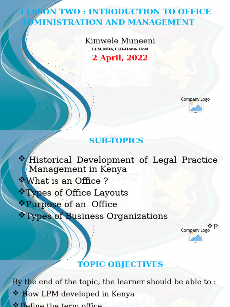 Introduction To Office Administration and Management - KSL | PDF ...