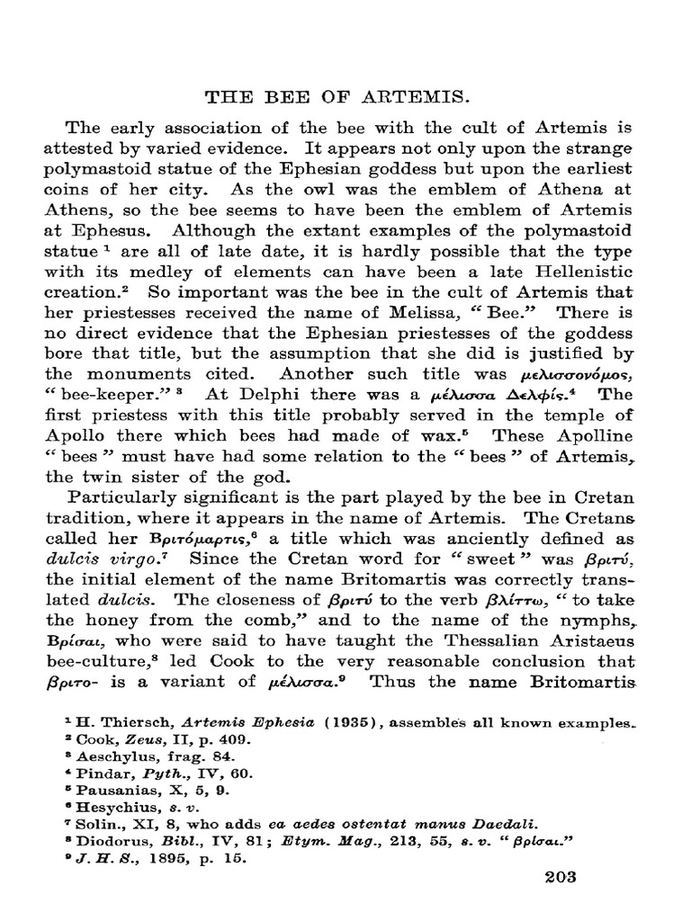 bee of artemis | PDF