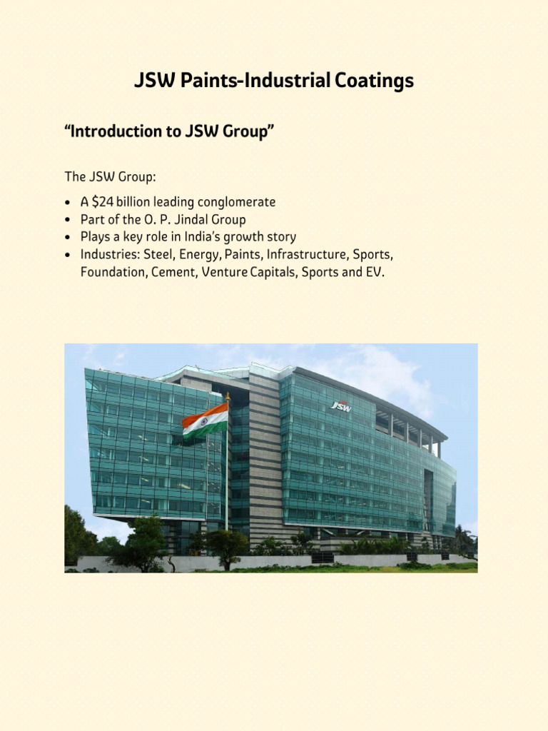 JSW Paints Overview and Product Offering. | PDF