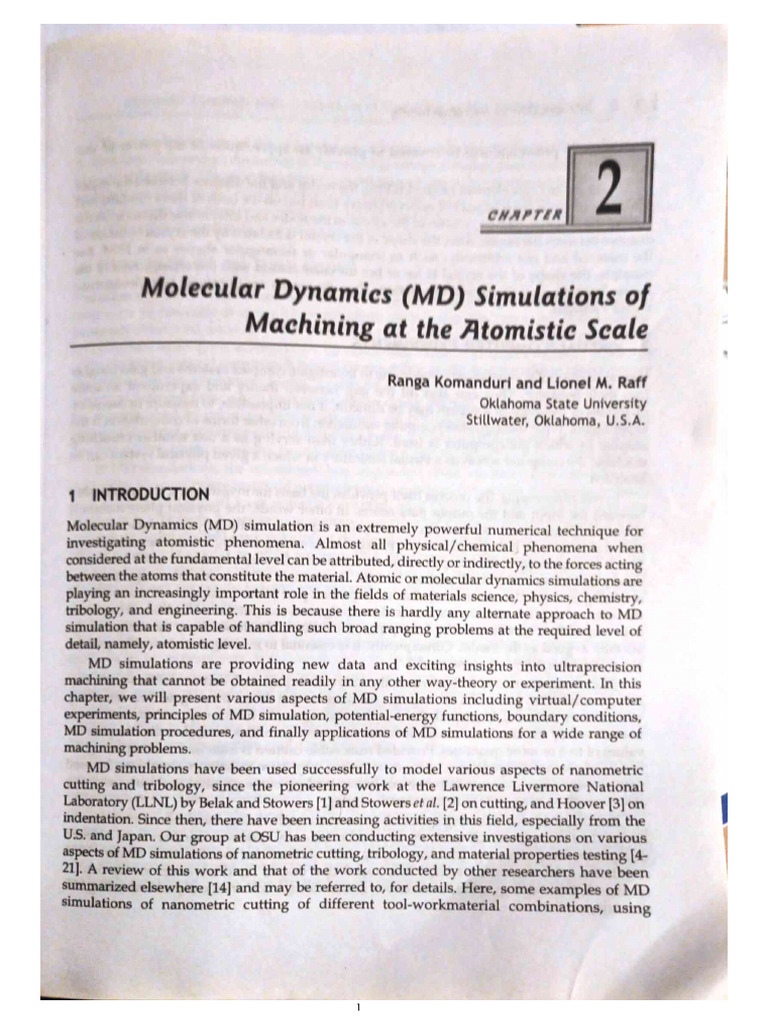 Molecular Dynamics | PDF