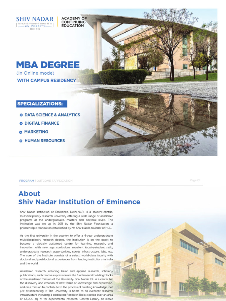 Mba Shiv Nadar University | PDF | Analytics | Master Of Business Administration