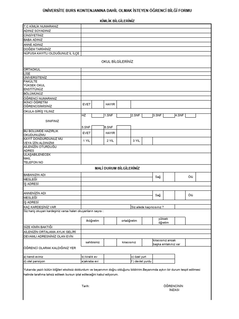 6ad5506c3dburs Formu | PDF