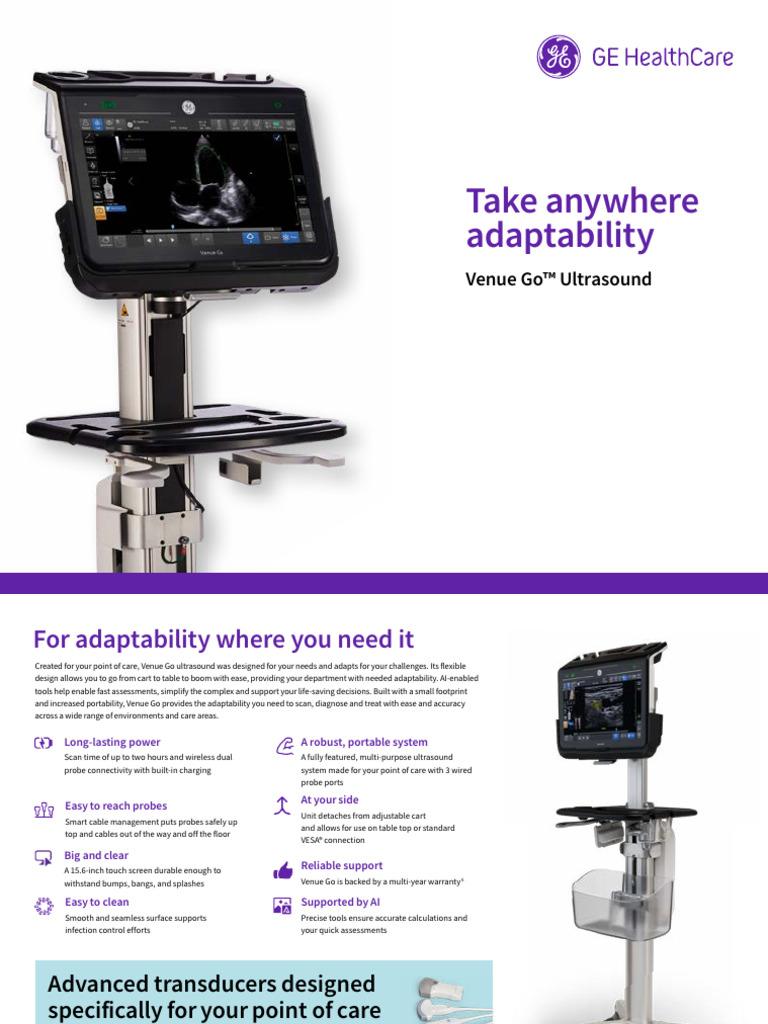 Brochure Venue Go Pocus r5 jb29264xx | PDF | Medical Ultrasound ...