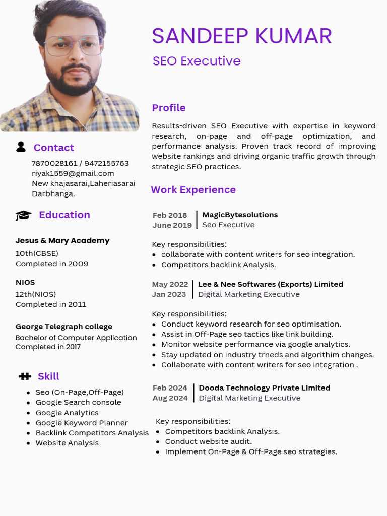 Resumes An Deep Kumar | PDF