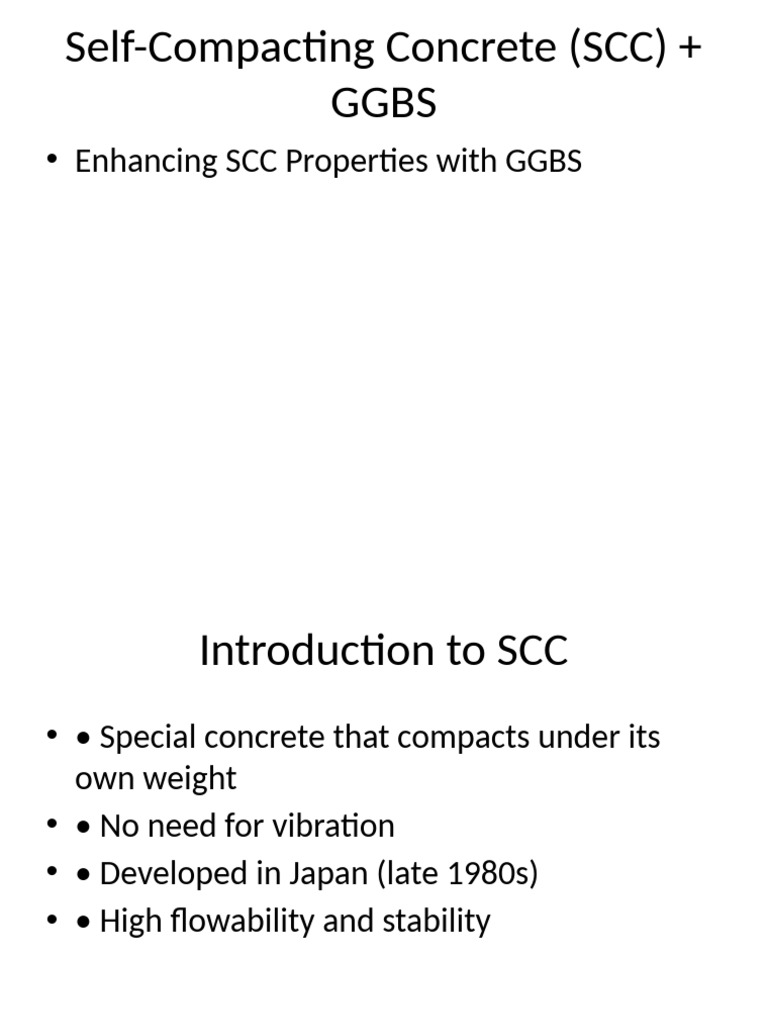 Self Compacting Concrete Ggbs | PDF