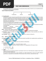 Units and Dimensions Notes Class11 | PDF