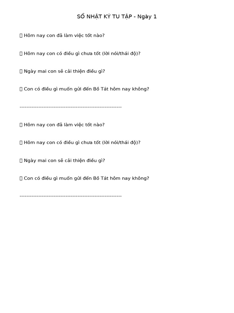 So Nhat Ky Tu Tap | PDF