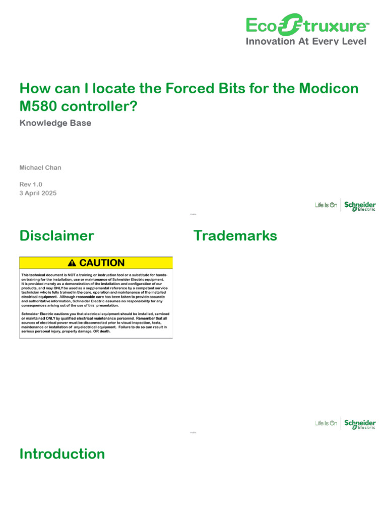 EcoStruxure Control Expert - How Can I Locate The Forced Bits For The ...
