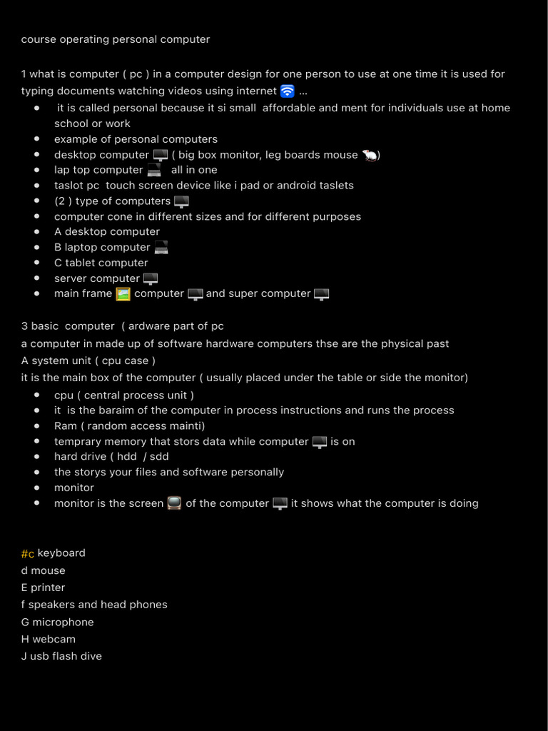 Course Operating Personal Computer | PDF