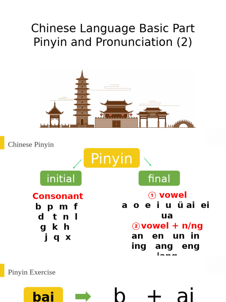 Chinese Pinyin Basics and Pronunciation | PDF | Pinyin | Qi