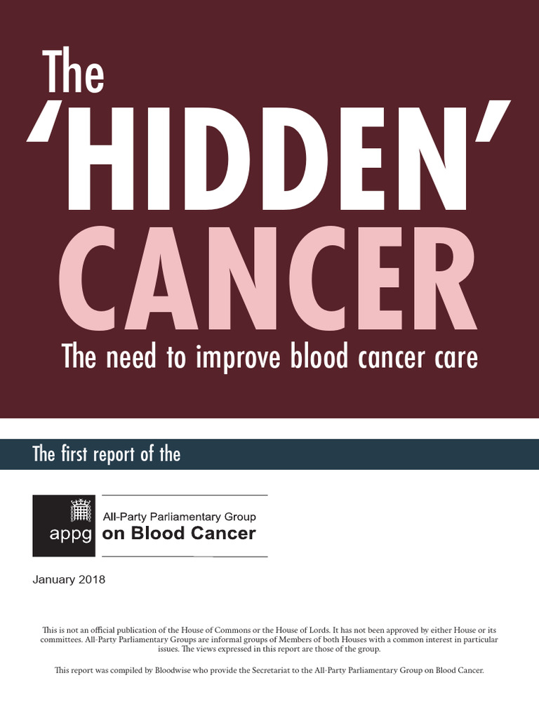 Appg Report On Blood Cancer March 2019 | PDF | Cancer | Medical Diagnosis